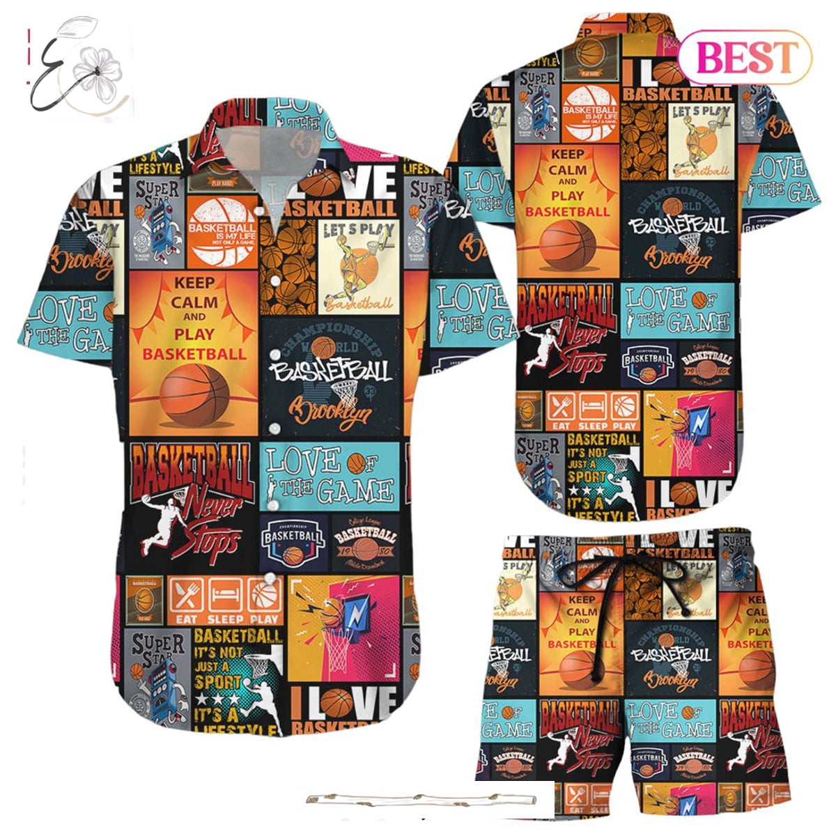 Basketball Hawaiian Shirt Keep Calm And Play Basketball Hawaii Shirt ...