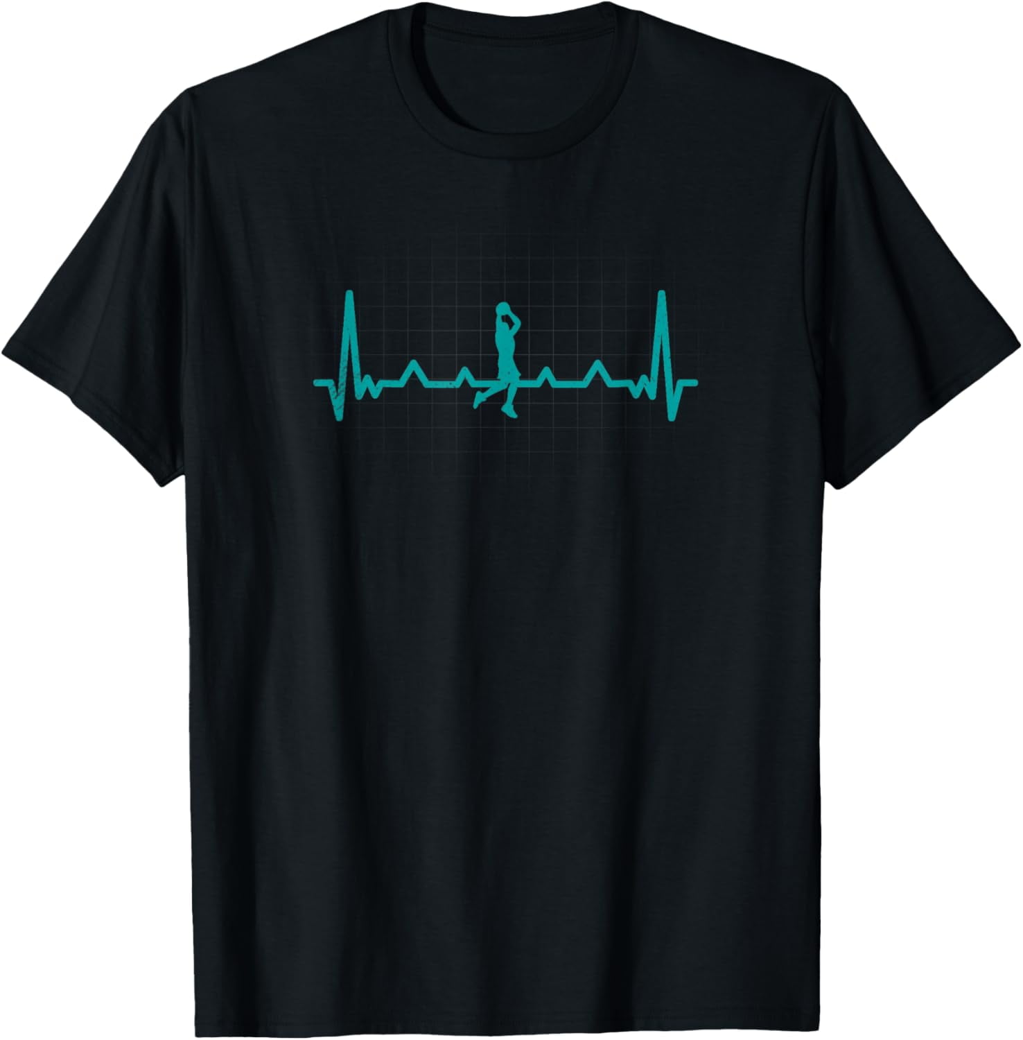 Basketball Heart Rate Pulse Rate Basketball Player Netball T-Shirt ...