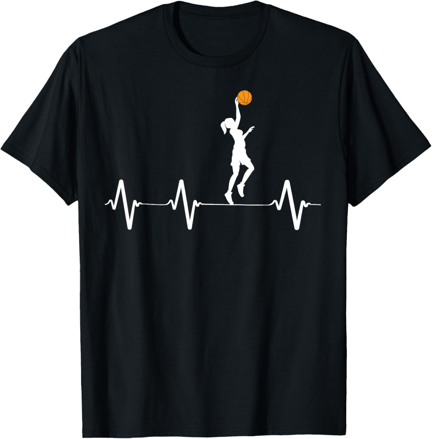 Basketball Heartbeat Gift Shirts for Women and Girls T-Shirt - Walmart.com