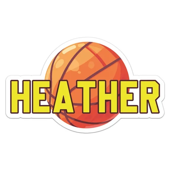 Basketball Heather Sticker Phone Decal Water Bottle Stickers Car Decals ...