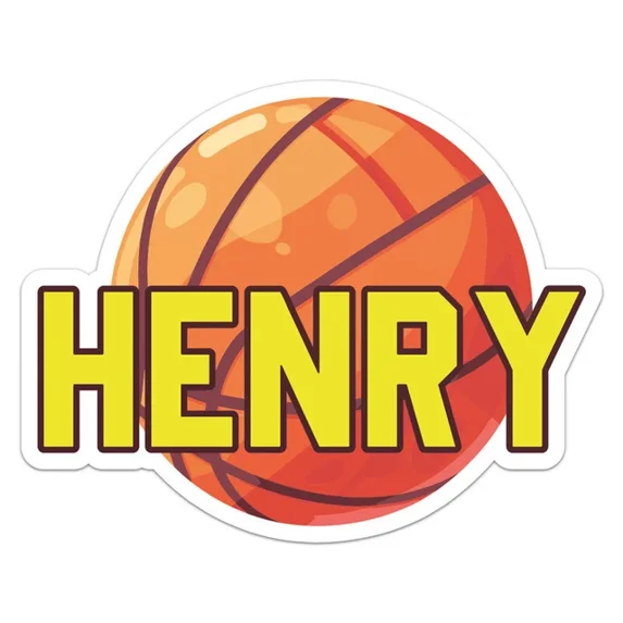 Basketball Henry Sticker Phone Decal Water Bottle Stickers Car Decals ...