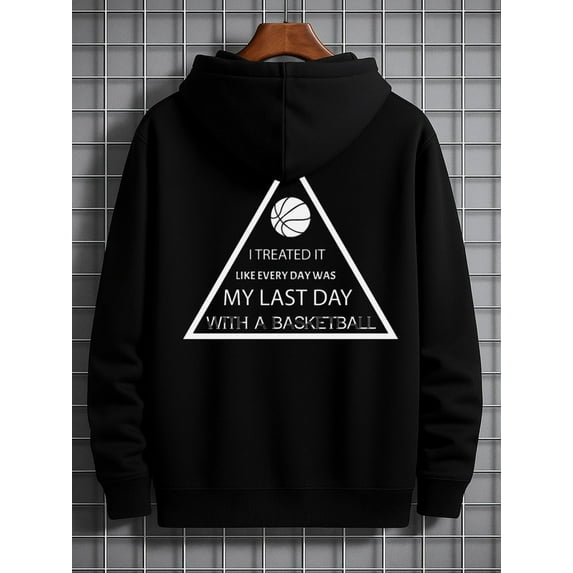 Basketball Hoodie funny hoodies game men's machine washable black ...