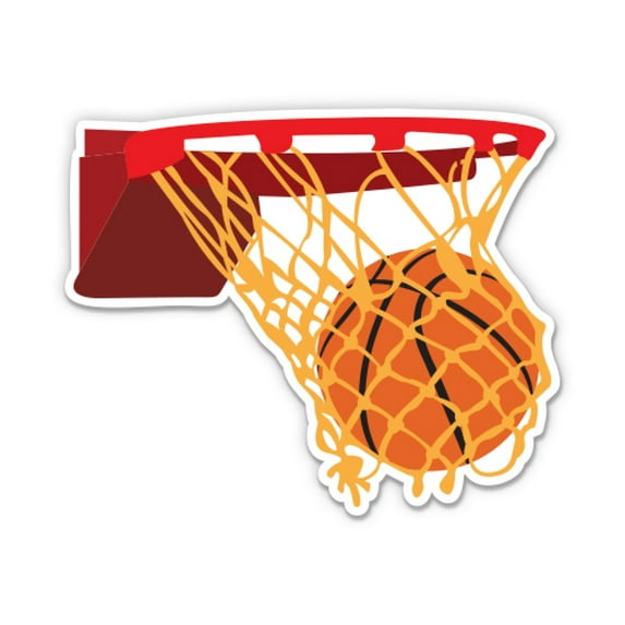 Basketball Hoop - 12" Vinyl Sticker Waterproof Decal - Walmart.com