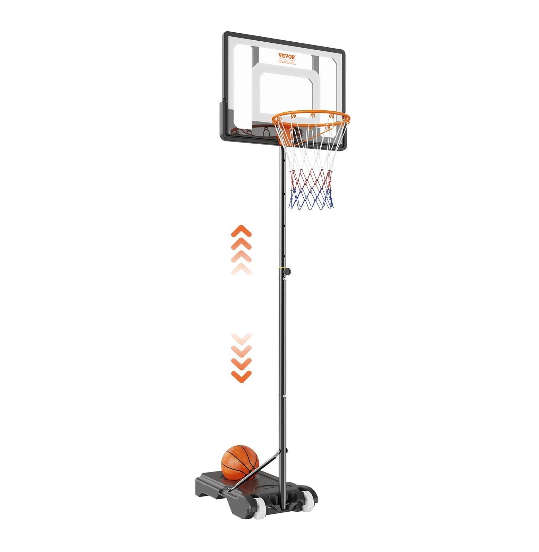 Basketball Hoop, 5-7 ft Adjustable Height Portable Backboard System, 32 ...