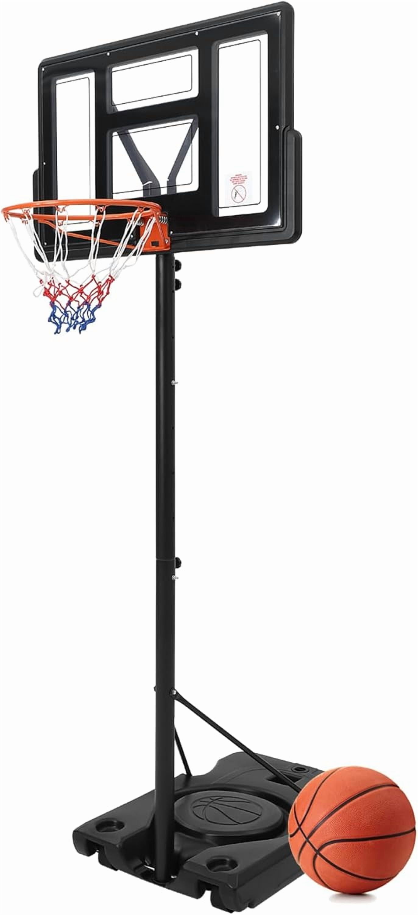 Basketball Hoop, Adjustable Outdoor Basketball Hoop, 4-10FT Portable ...