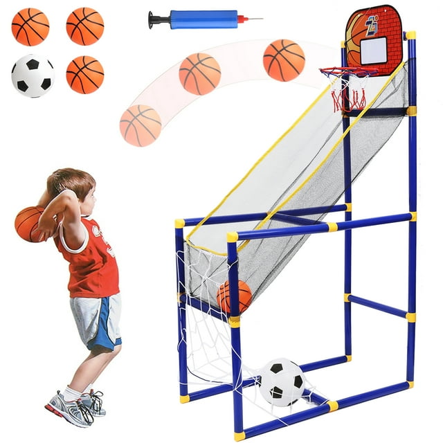 Basketball Hoop Arcade Game Toy, Basketball Hoop for Kids with 4 Balls ...