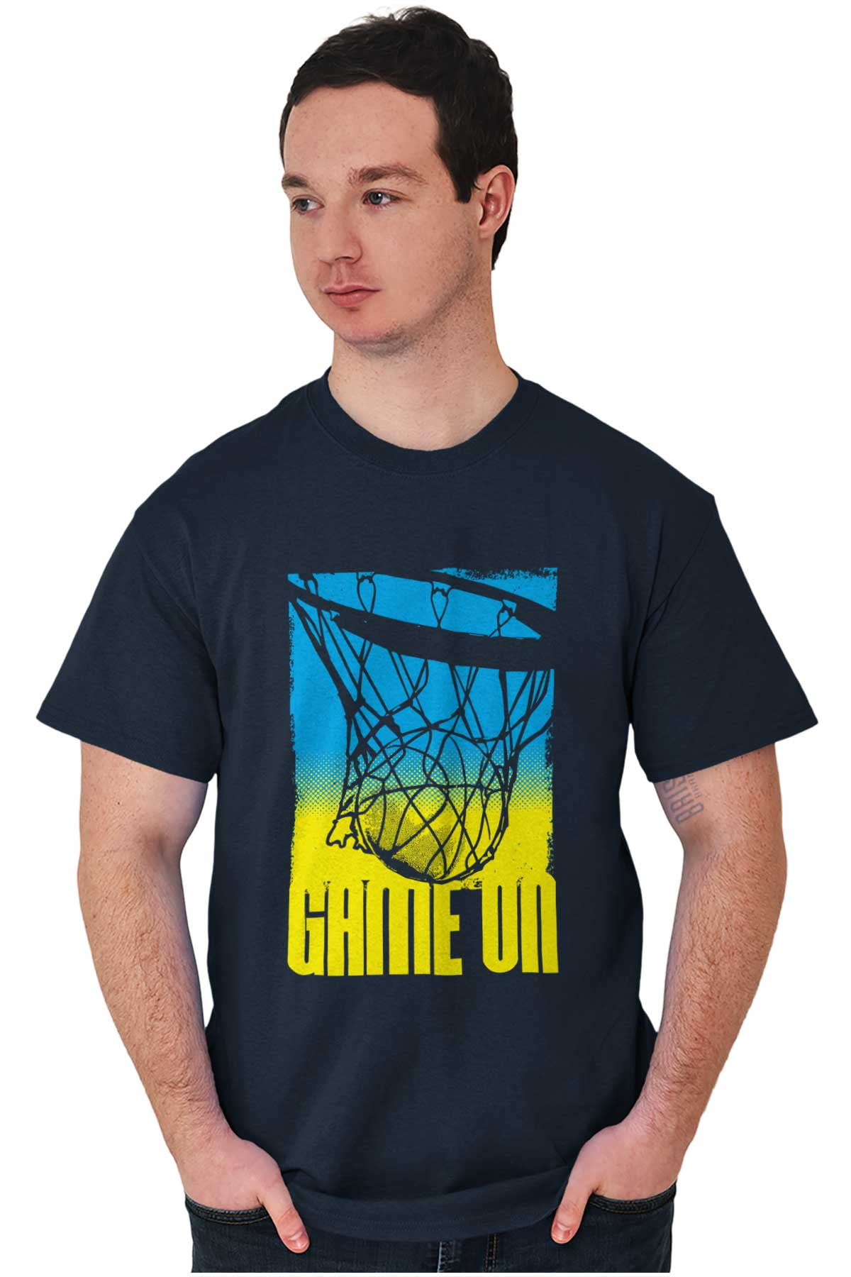 Basketball Hoop Athlete Game On Men's Graphic T Shirt Tees Brisco ...