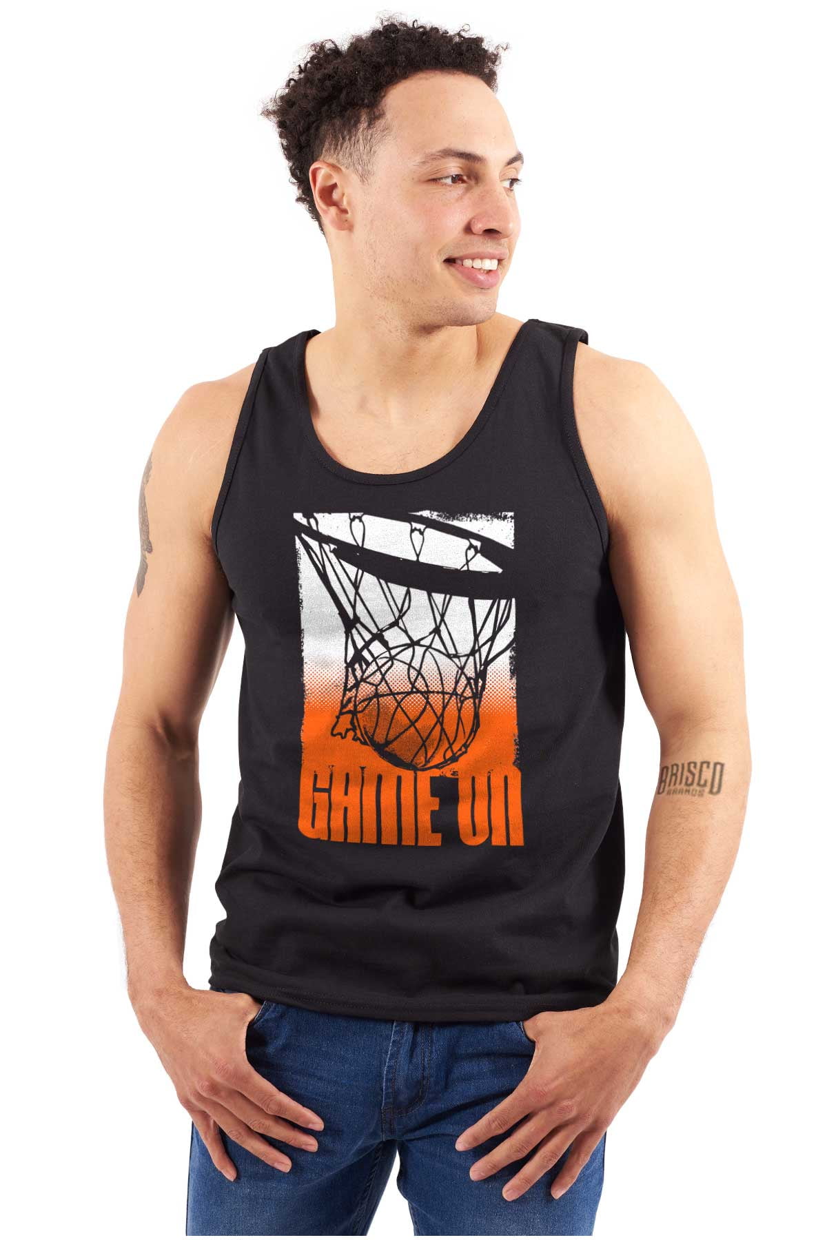 Basketball Hoop Athlete Game On Mens Big & Tall Graphic Tank Top Brisco ...