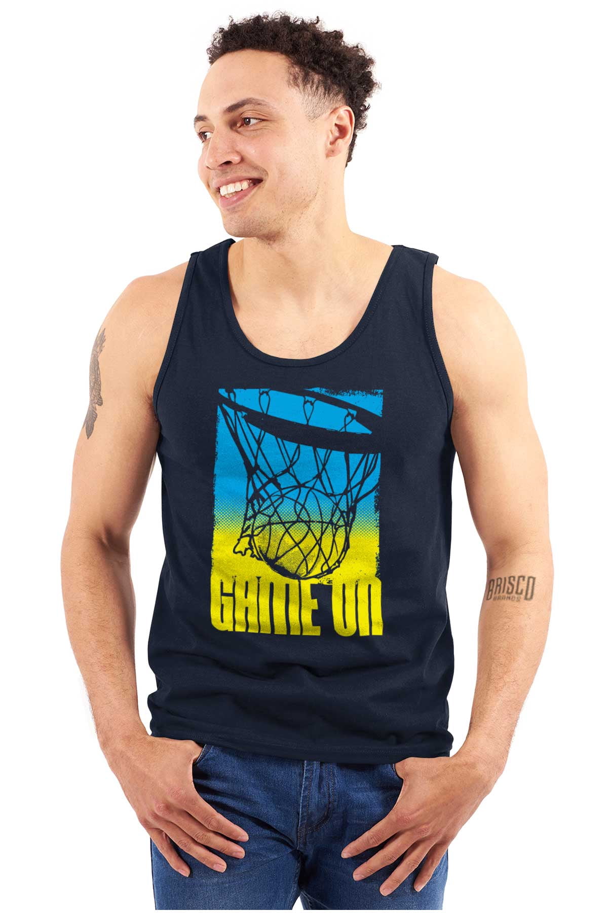 Basketball Hoop Athlete Game On Men Big & Tall Tank Top Brisco Brands ...