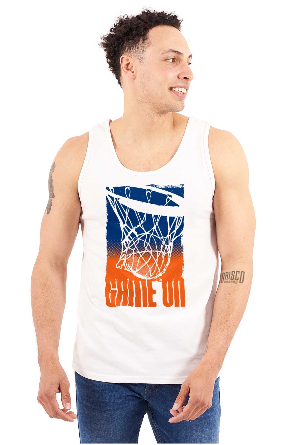 Basketball Hoop Athlete Game On Tank Top Sleeveless Tee Men Brisco ...