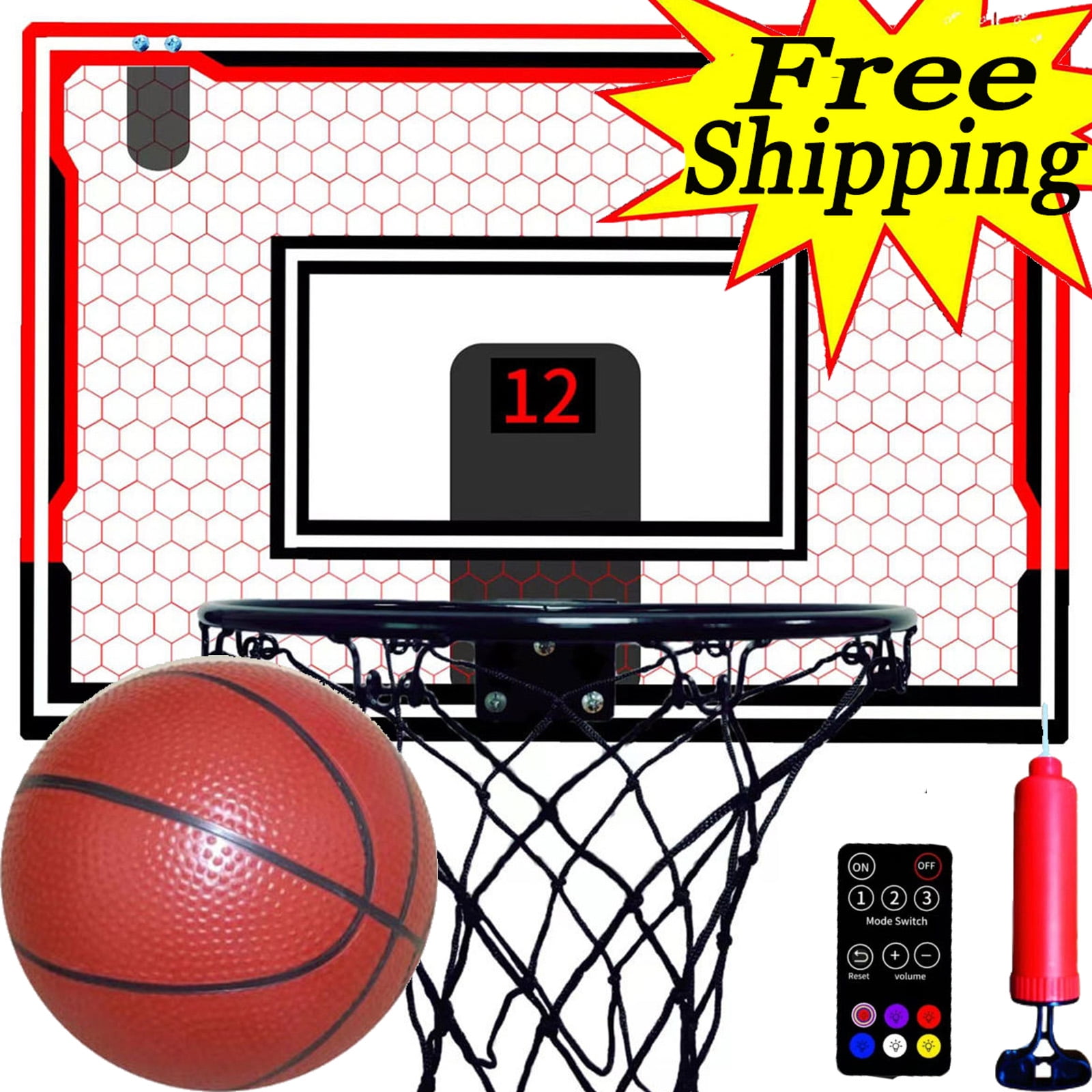 Basketball Hoop, Basketball Hoop Indoor for Kids-Over The Door Mini ...