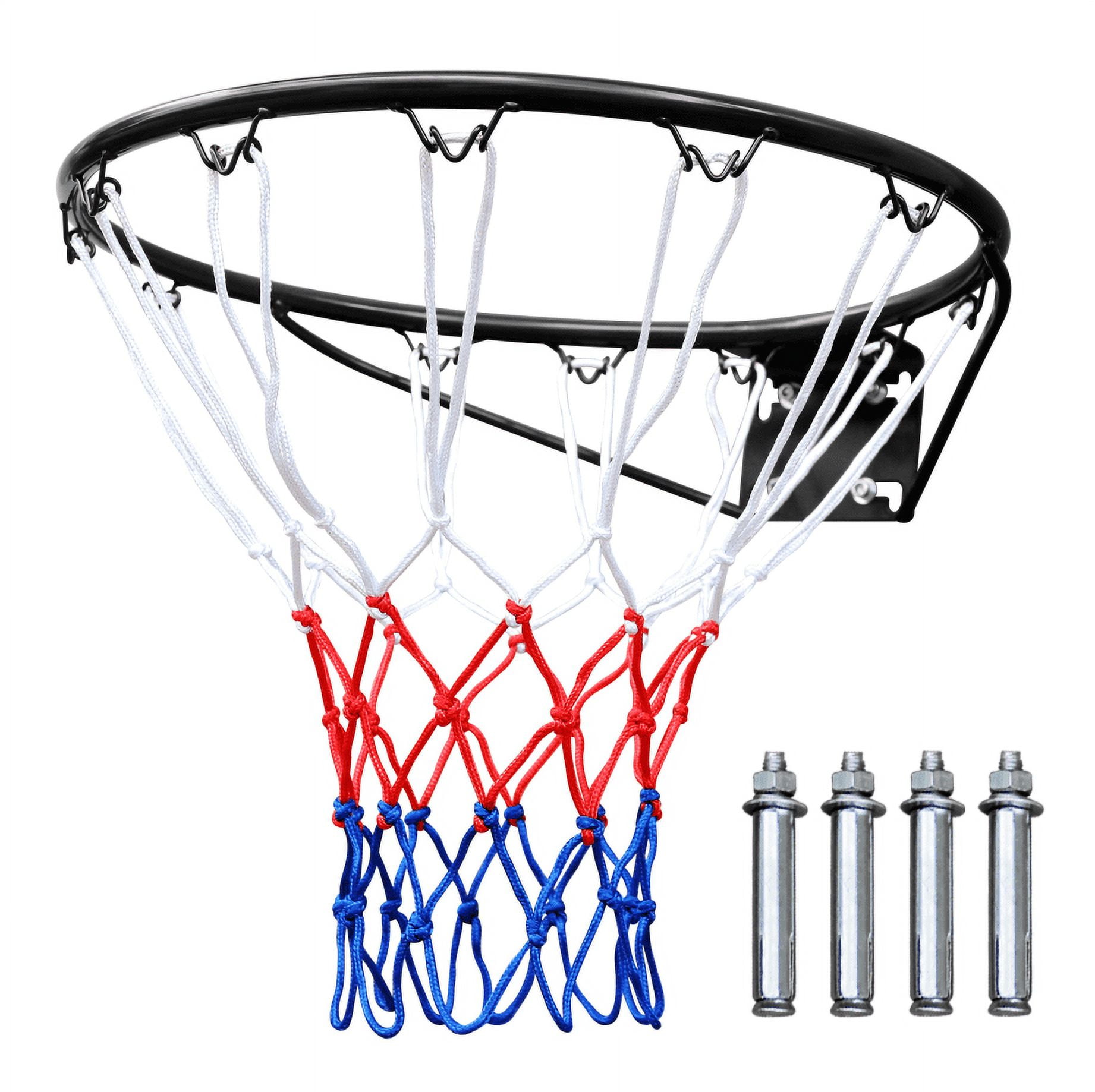 Basketball Hoop Basketball Rim Replacement Standard 18" Steel Rim Wall ...