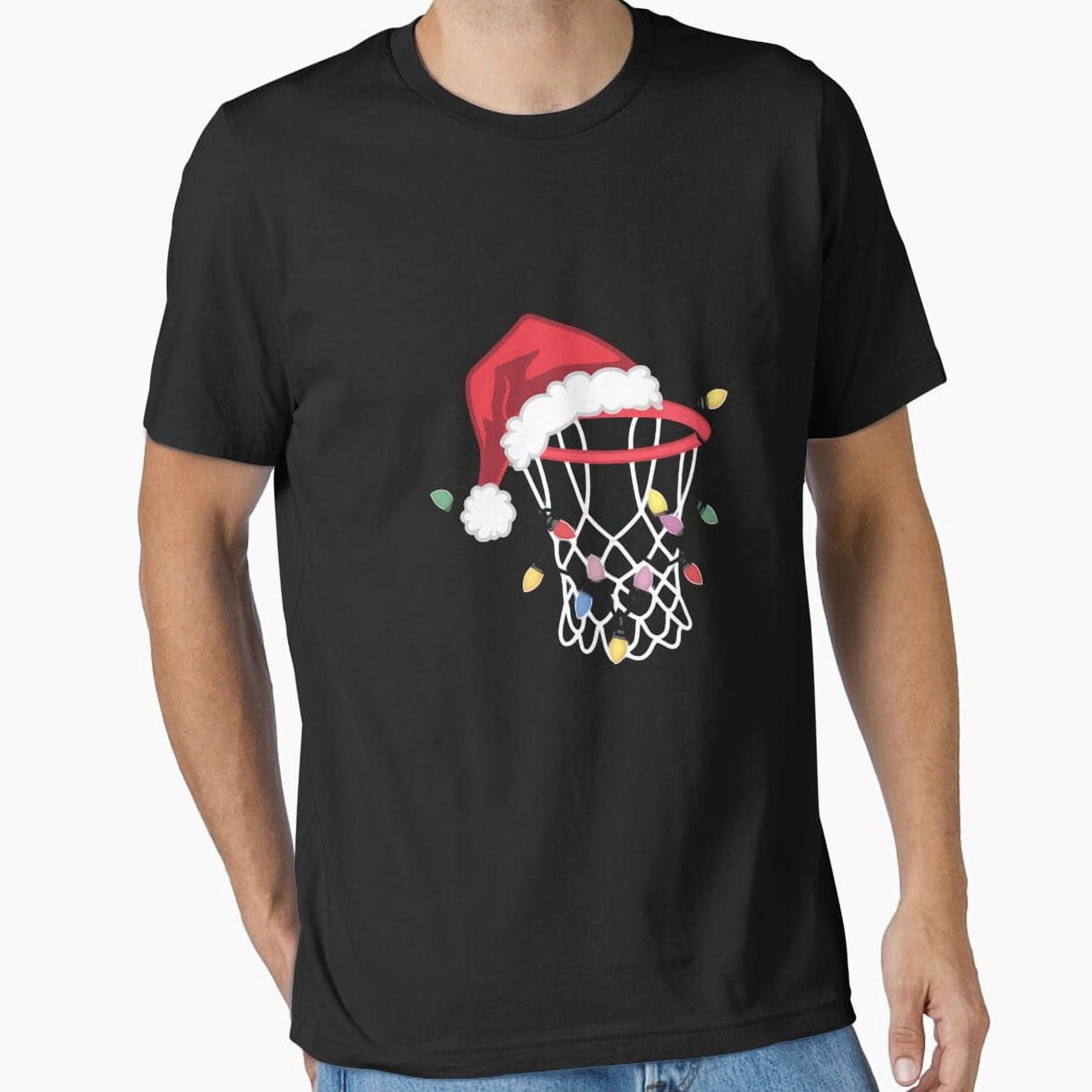 Basketball Hoop Christmas Lights Holiday Sports Decoration Unisex T ...