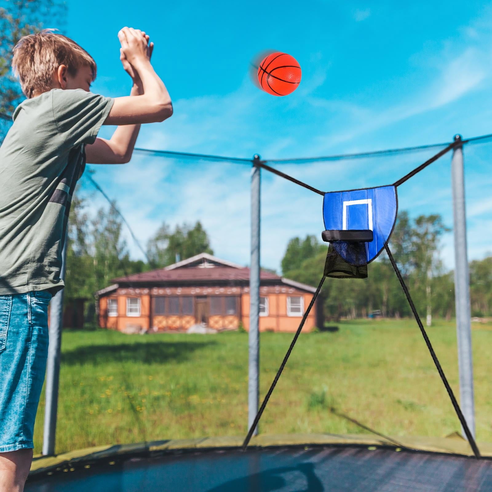 Basketball Hoop For Trampoline Basketball Rack With Connection Ropes ...