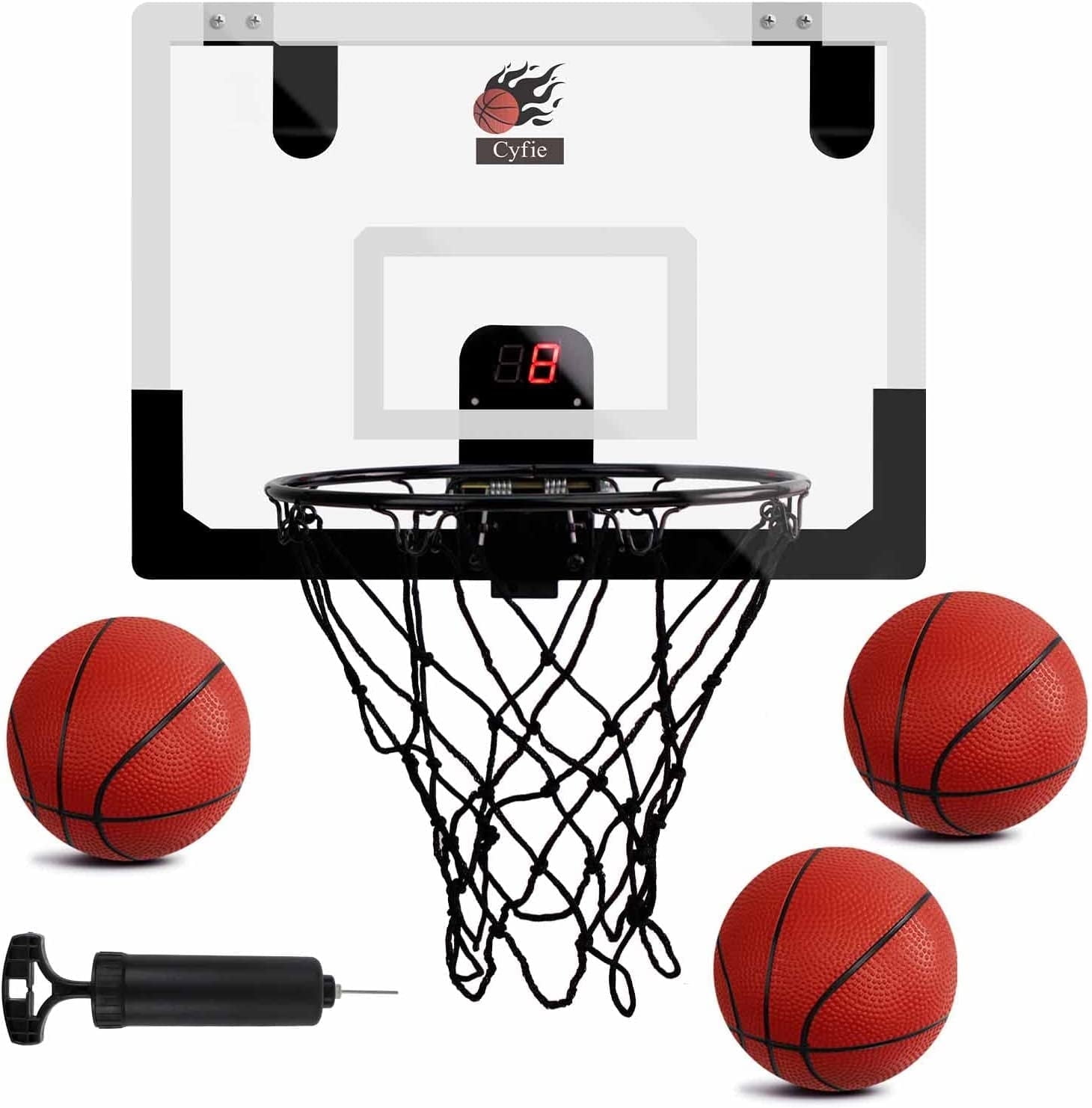 Cyfie Indoor Electronic Scorable Mini Basketball Hoop Game for Kids ...