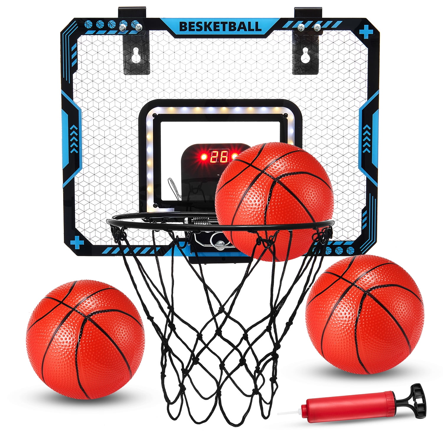 Basketball Hoop Indoor for Kid, Zacro Over The Door Mini Basketball ...