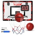 LED Mini Basketball Hoop Set with 2 Balls & Electronic Scoreboard ...