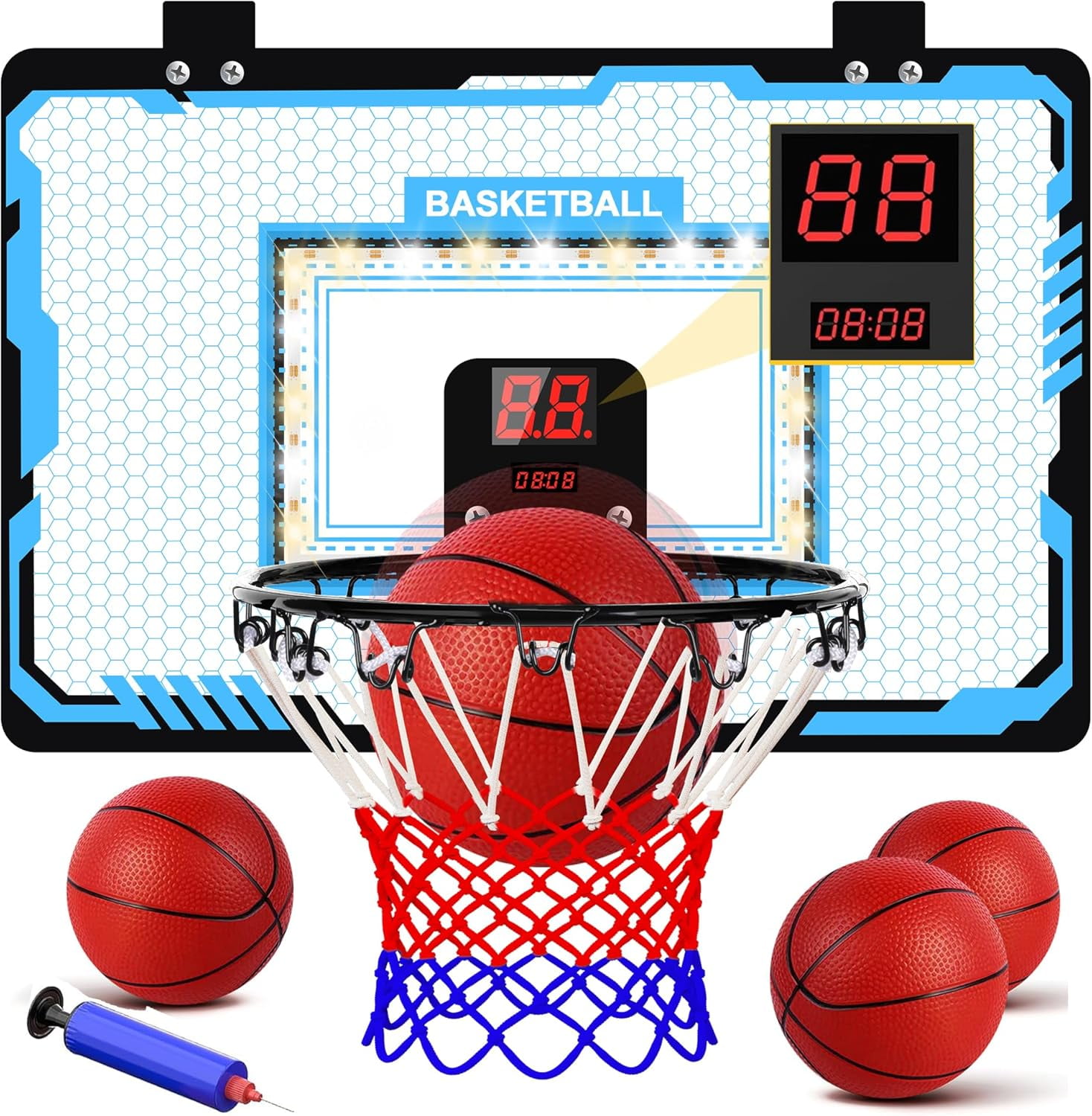 Basketball Hoop Indoor, Mini Basketball Hoops with Electronic Scoring ...