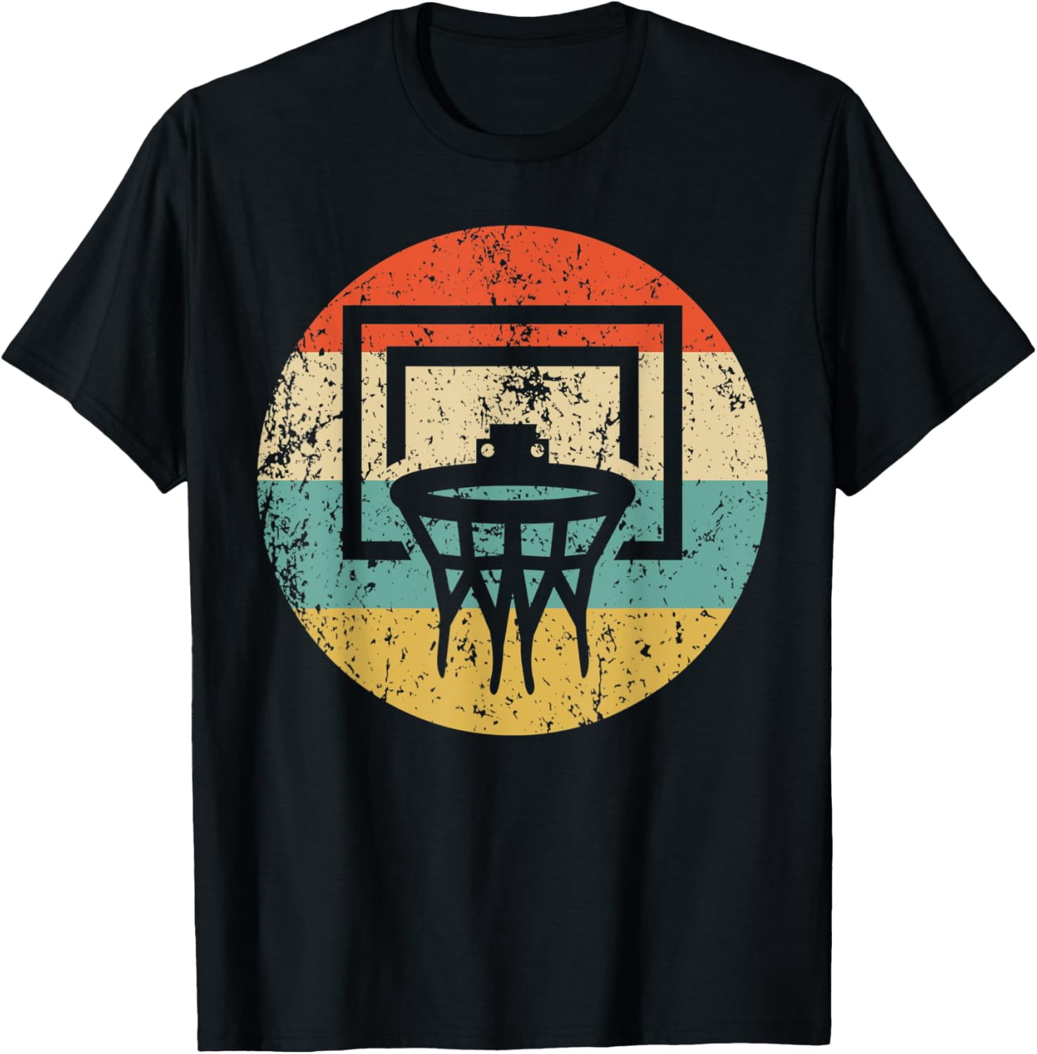 Basketball Hoop Net Icon Retro Basketball T-Shirt men and women can ...