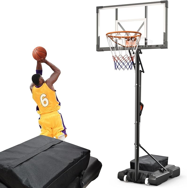 Basketball Hoop Outdoor 10 FT Height Adjustable Basketball Goals ...