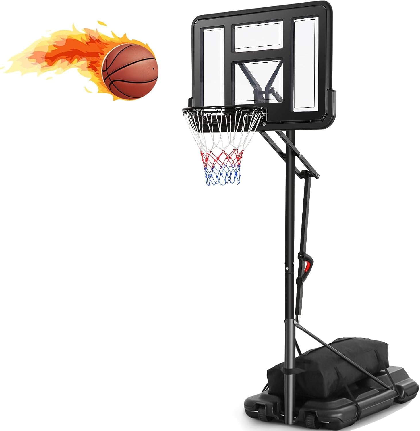 Basketball Hoop Outdoor, 5.2-10FT Adjustable Height, Portable ...