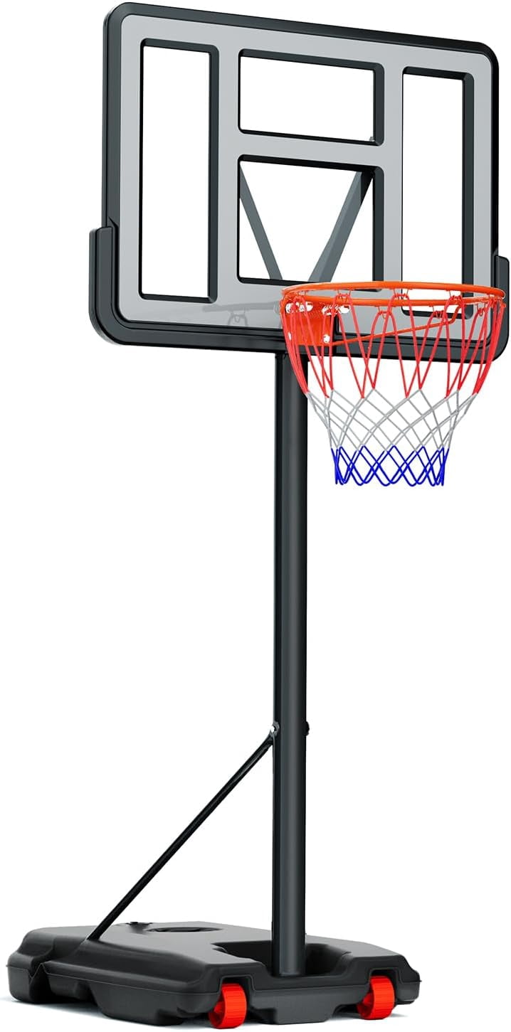 Basketball Hoop Outdoor 8.5/10ft Adjustable, Portable Basketball Goal ...