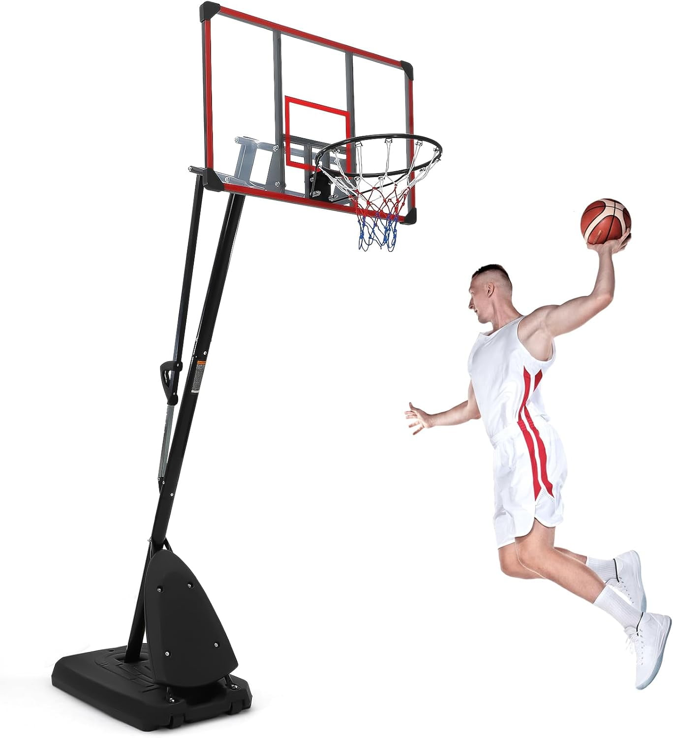 Basketball Hoop Outdoor, with Impact Resistant Pc, Backboard, Portable ...
