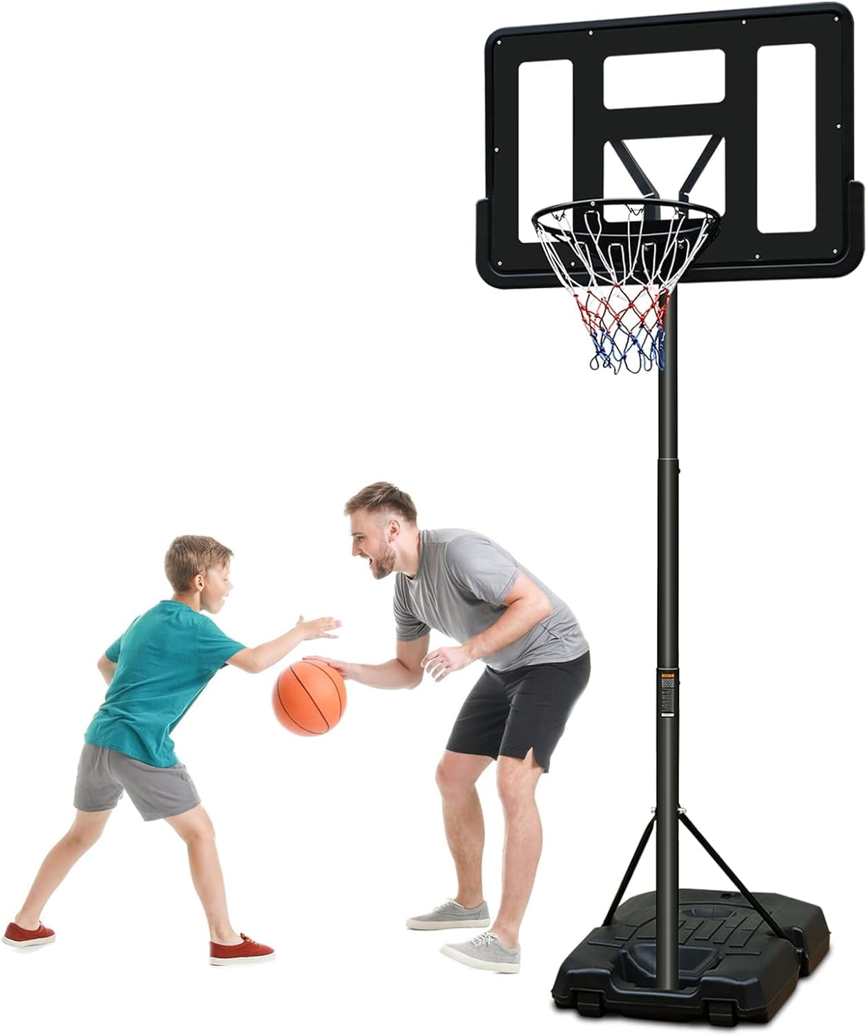 Basketball Hoop Outdoor Kids 6.6-10 ft Adjustable,Portable Basketball ...