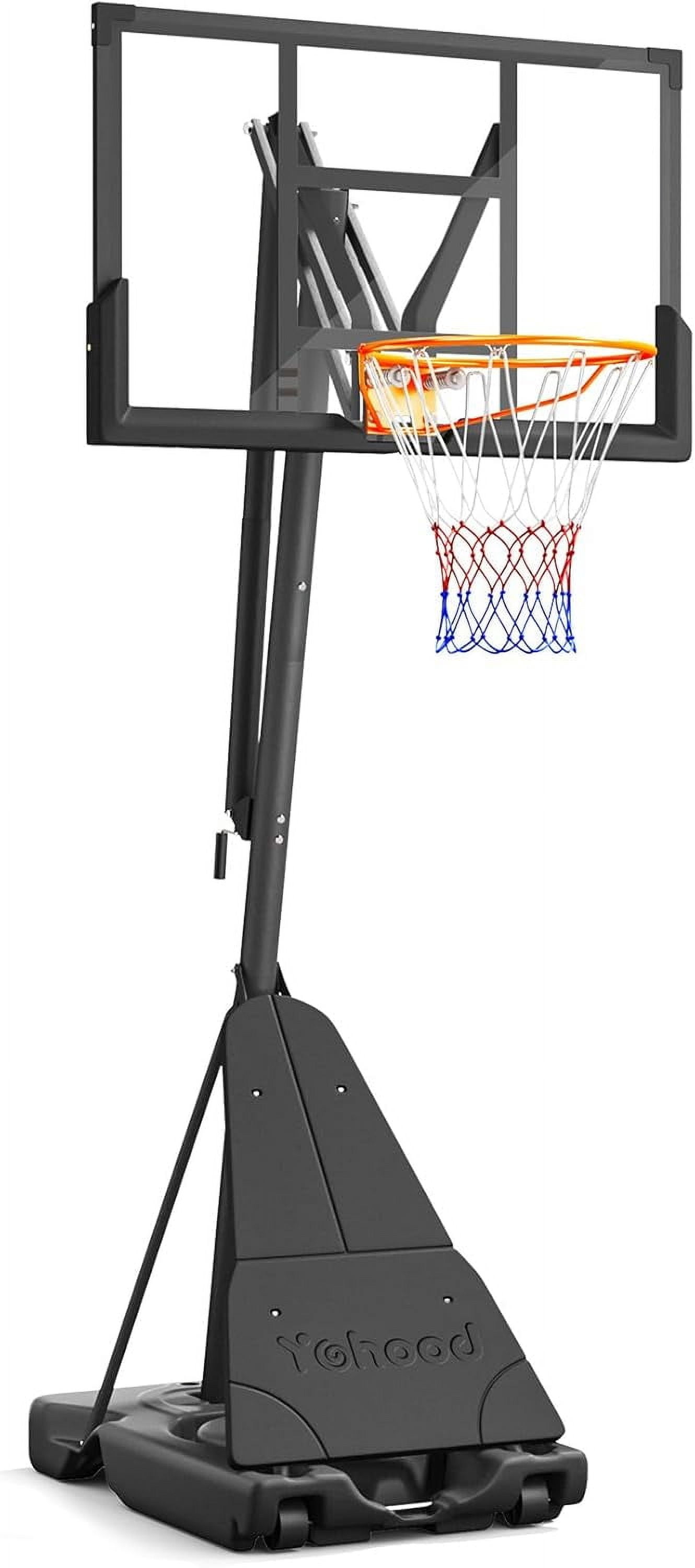 Basketball Hoop Outdoor Portable, 10ft Quickly Adjustable Basketball Goal System with 44 Inch PC ...