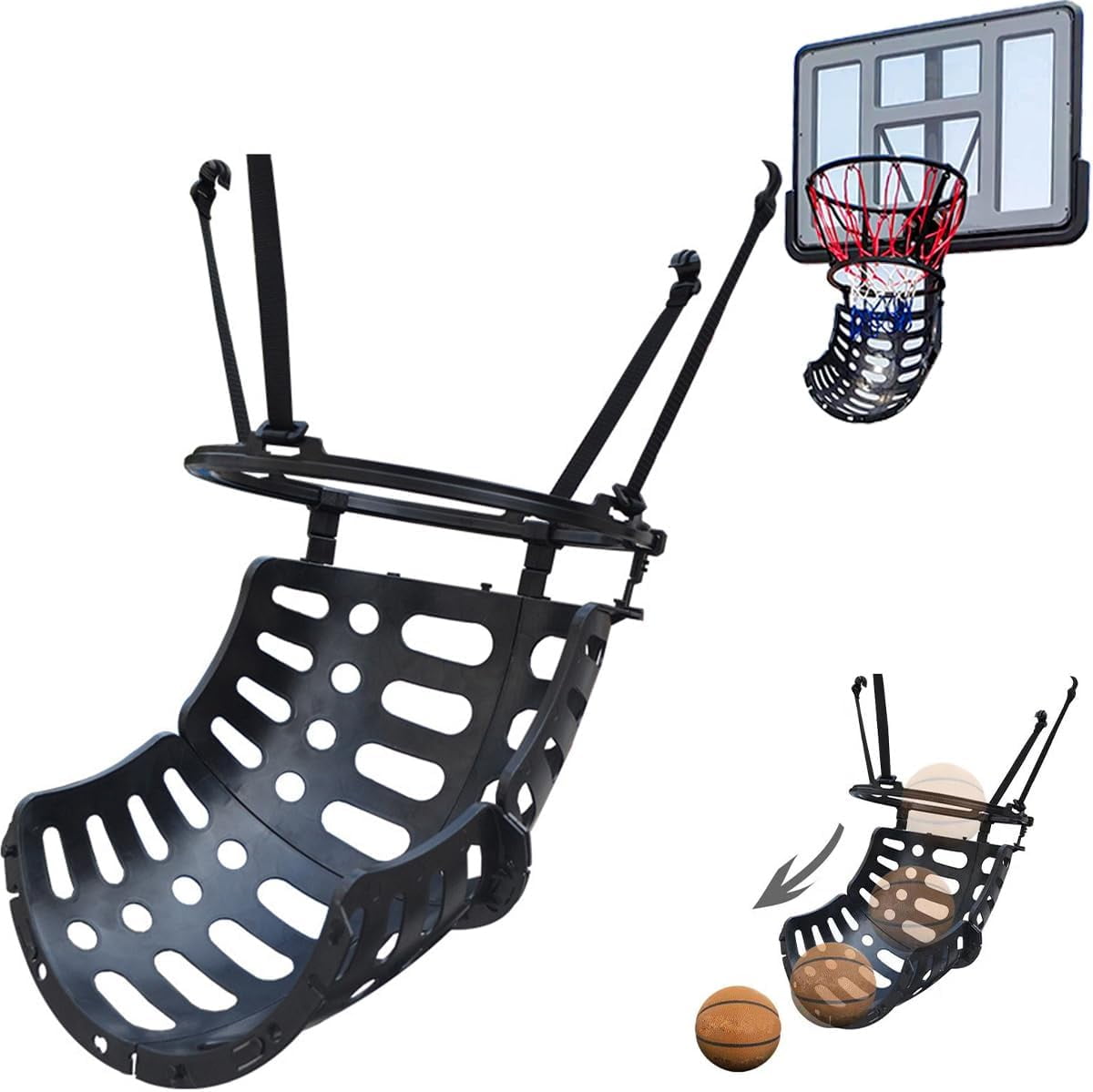 Basketball Hoop Return Device for Rebounding Balls,360Degree Rotatable ...