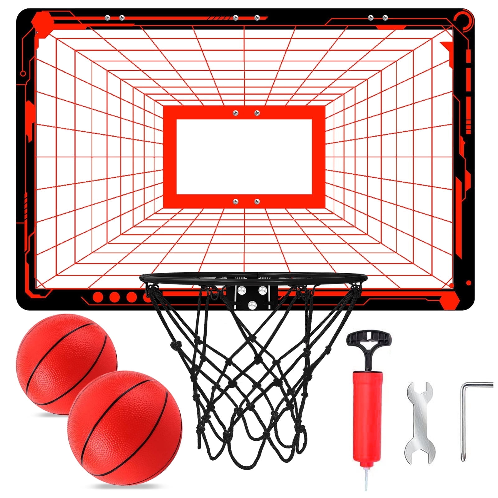 Basketball Hoop Set for Kid- Wall Mount Outdoor lndoor Basketball ...