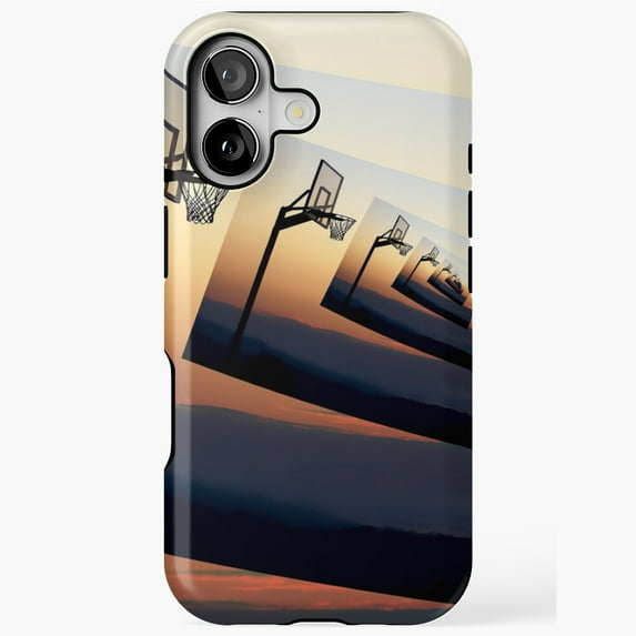 Basketball Hoop Silhouette Minimal Sports Illustration Graphic iPhone ...