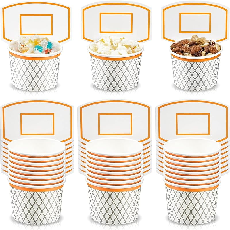 Basketball Hoop Snack Cups Basketball Party Decorations Paper Party ...