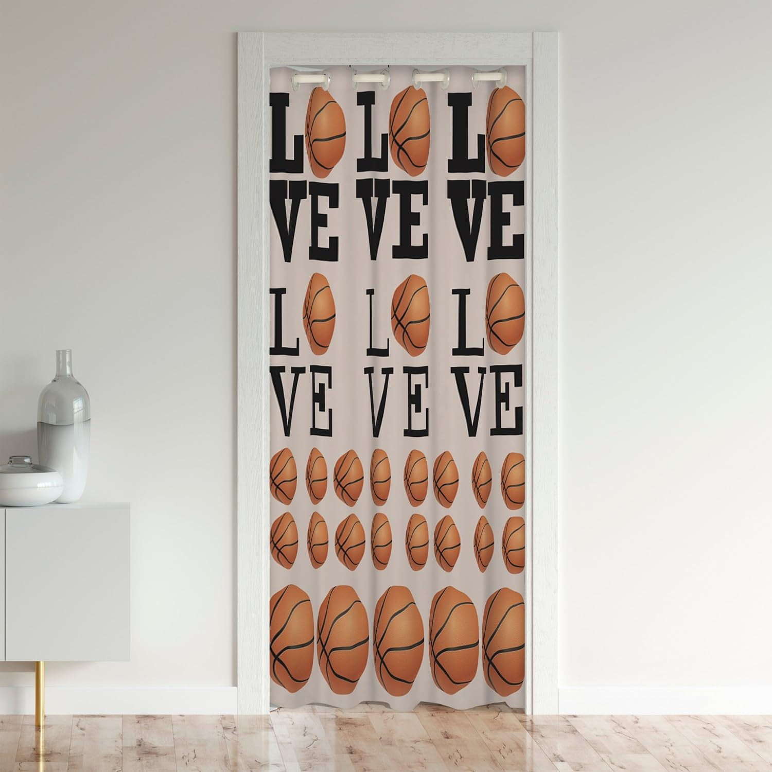 Basketball Hoop Sports Door Curtains Polyester Privacy Closet Curtain ...