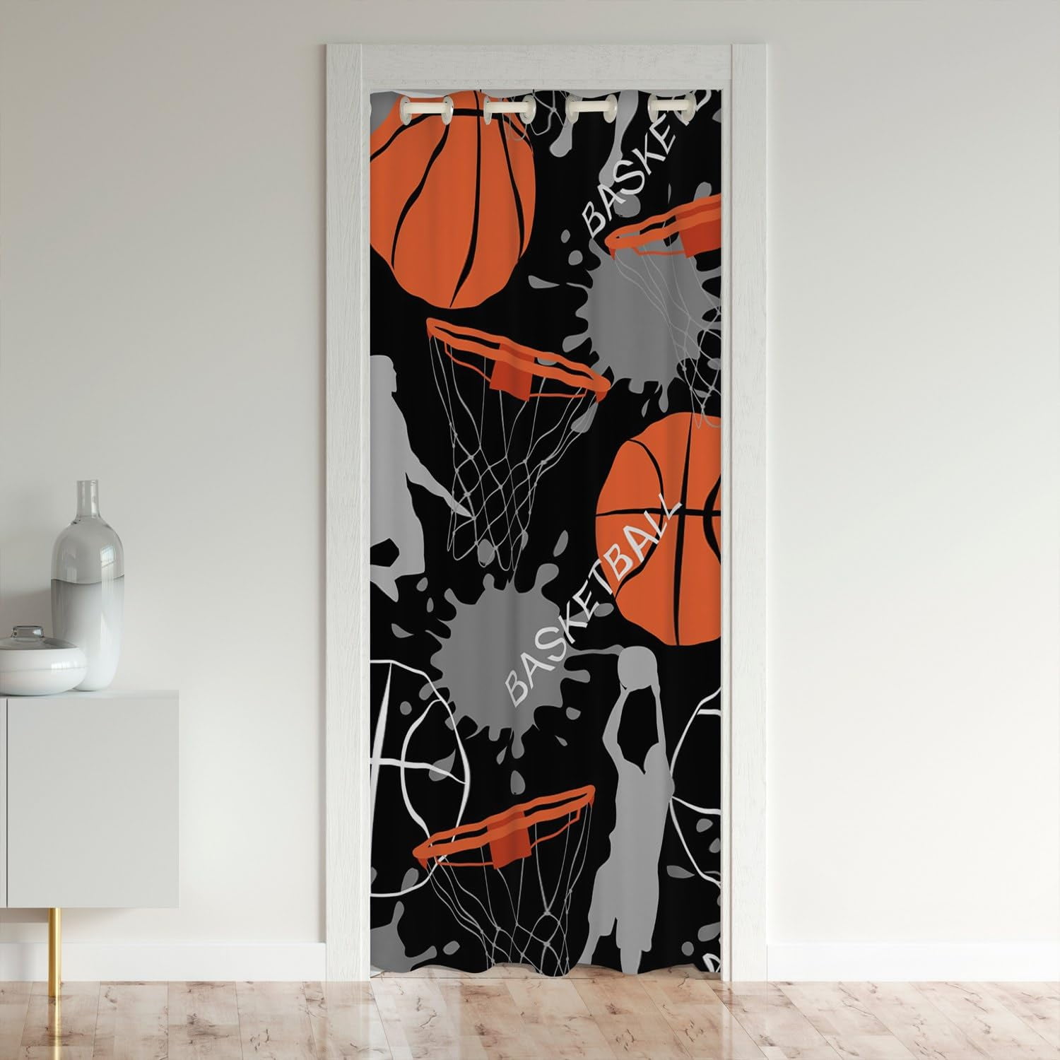 Basketball Hoop Sports Door Curtains Polyester Privacy Closet Curtain ...