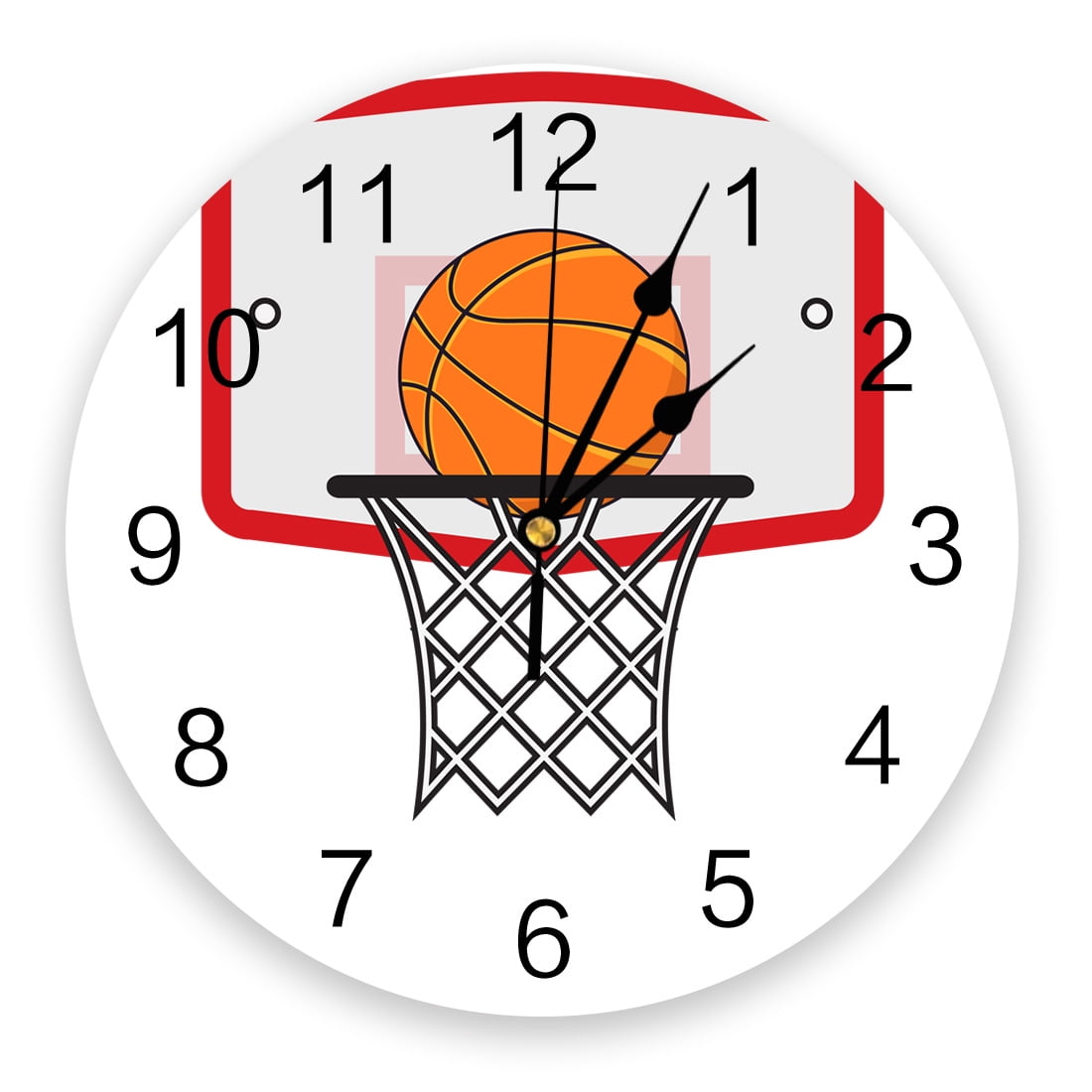 Basketball Hoop Wall Clock Modern Design Living Room ration Kitchen ...