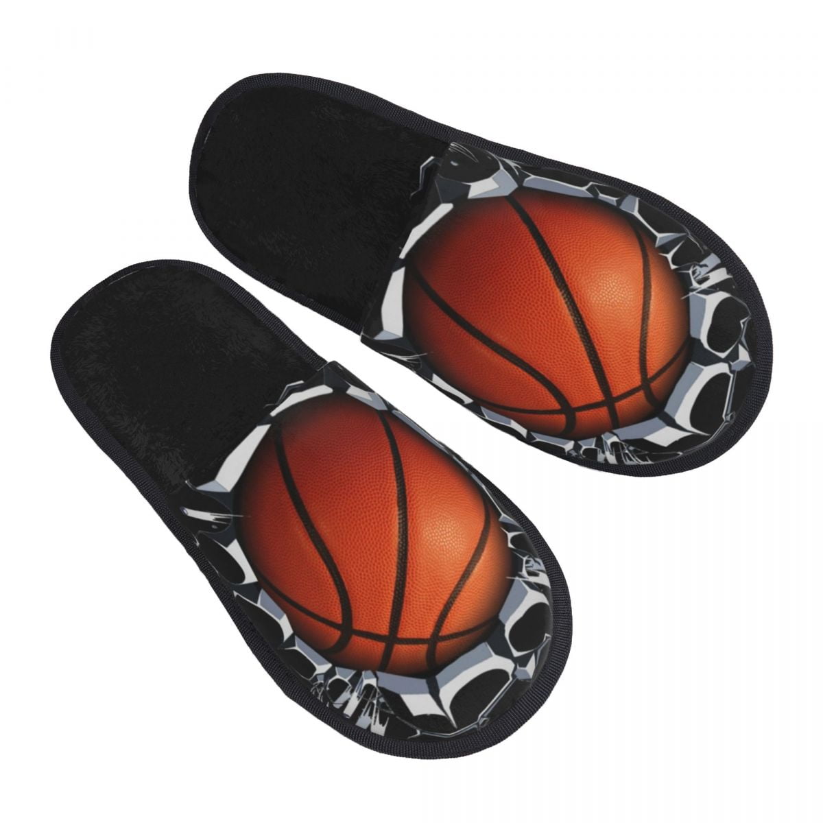 Basketball House Slippers Women Cozy Memory Foam Dots Round Physical ...