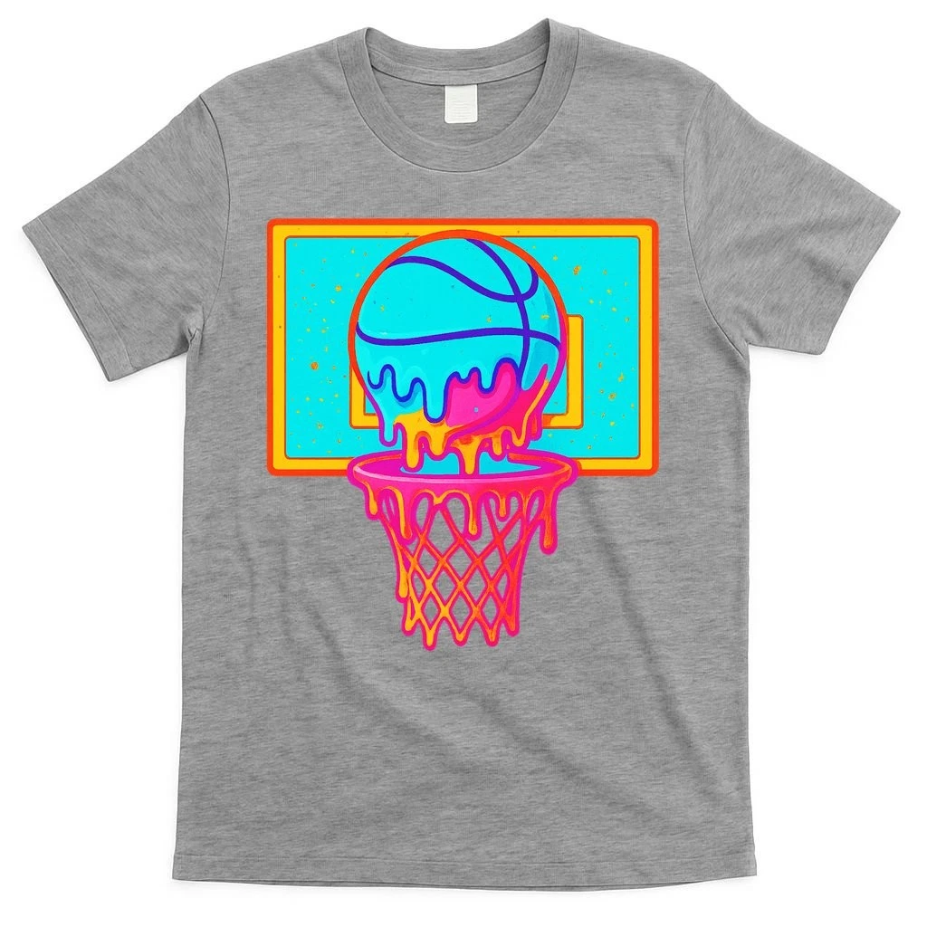 Basketball Ice Cream Drip T-Shirt - Walmart.com