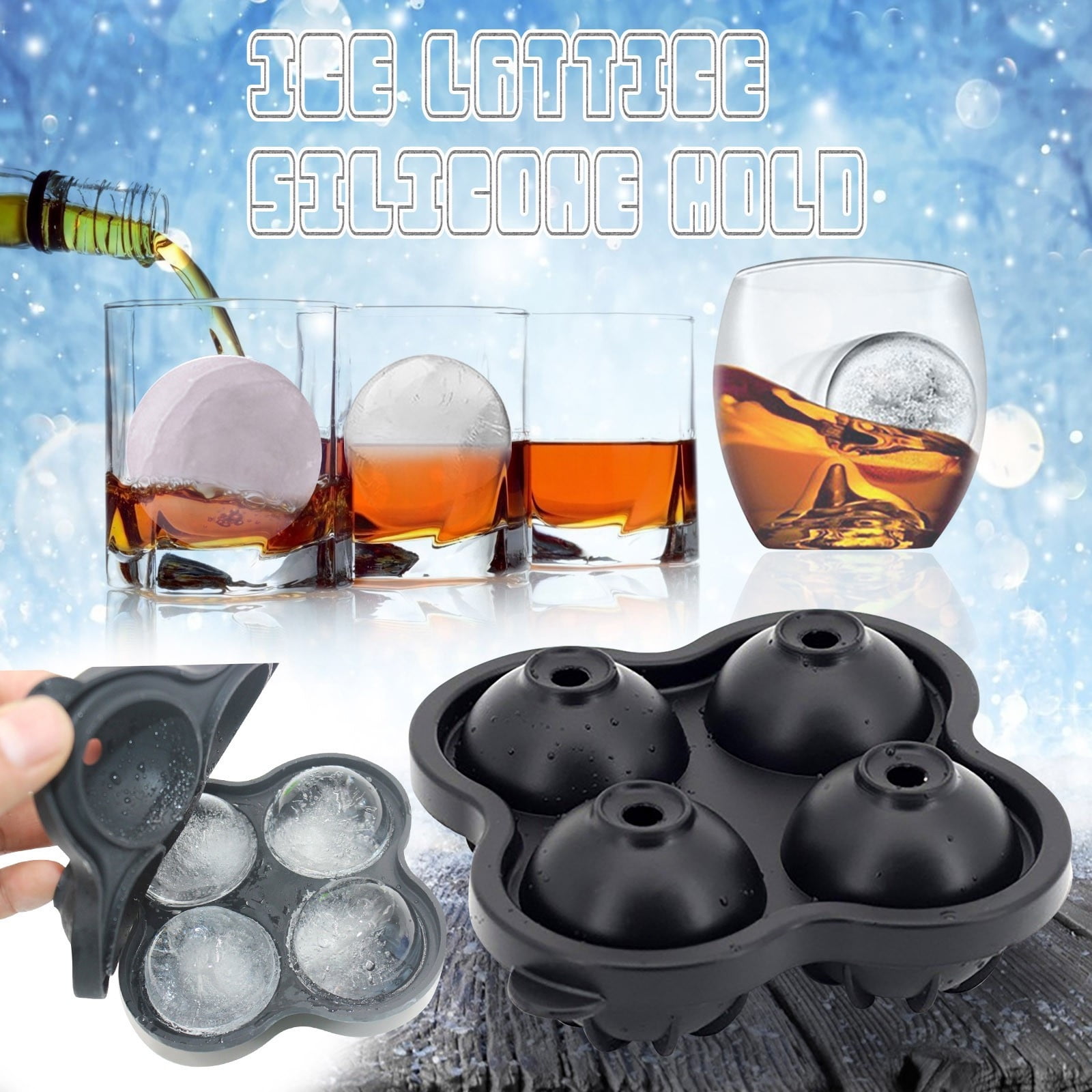Basketball Ice Cube Mold Tray | Reusable Silicone Ice Cream Cake Molds ...