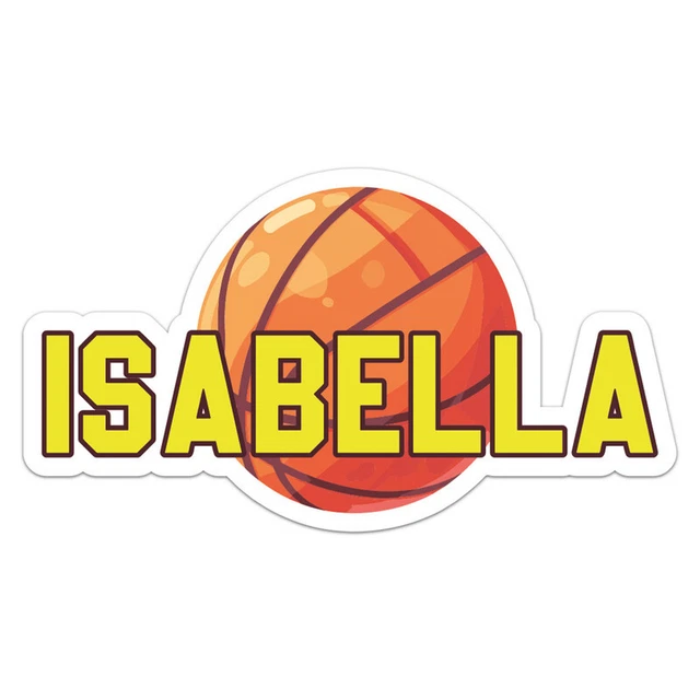 Basketball Isabella Sticker Phone Decal Water Bottle Stickers Car ...