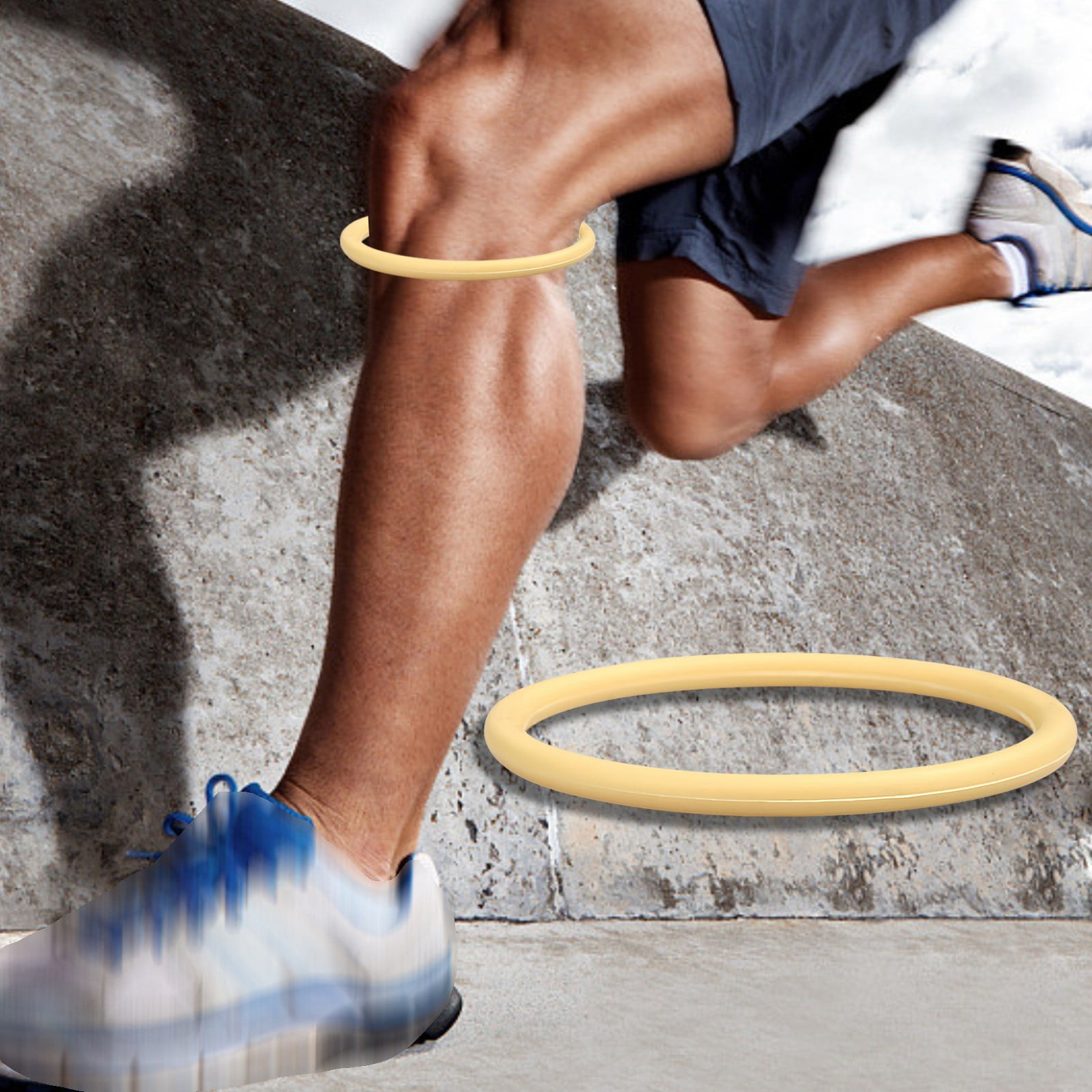 Basketball Knee Support Thin Strap Elastic Rope Loop Band for Sports ...