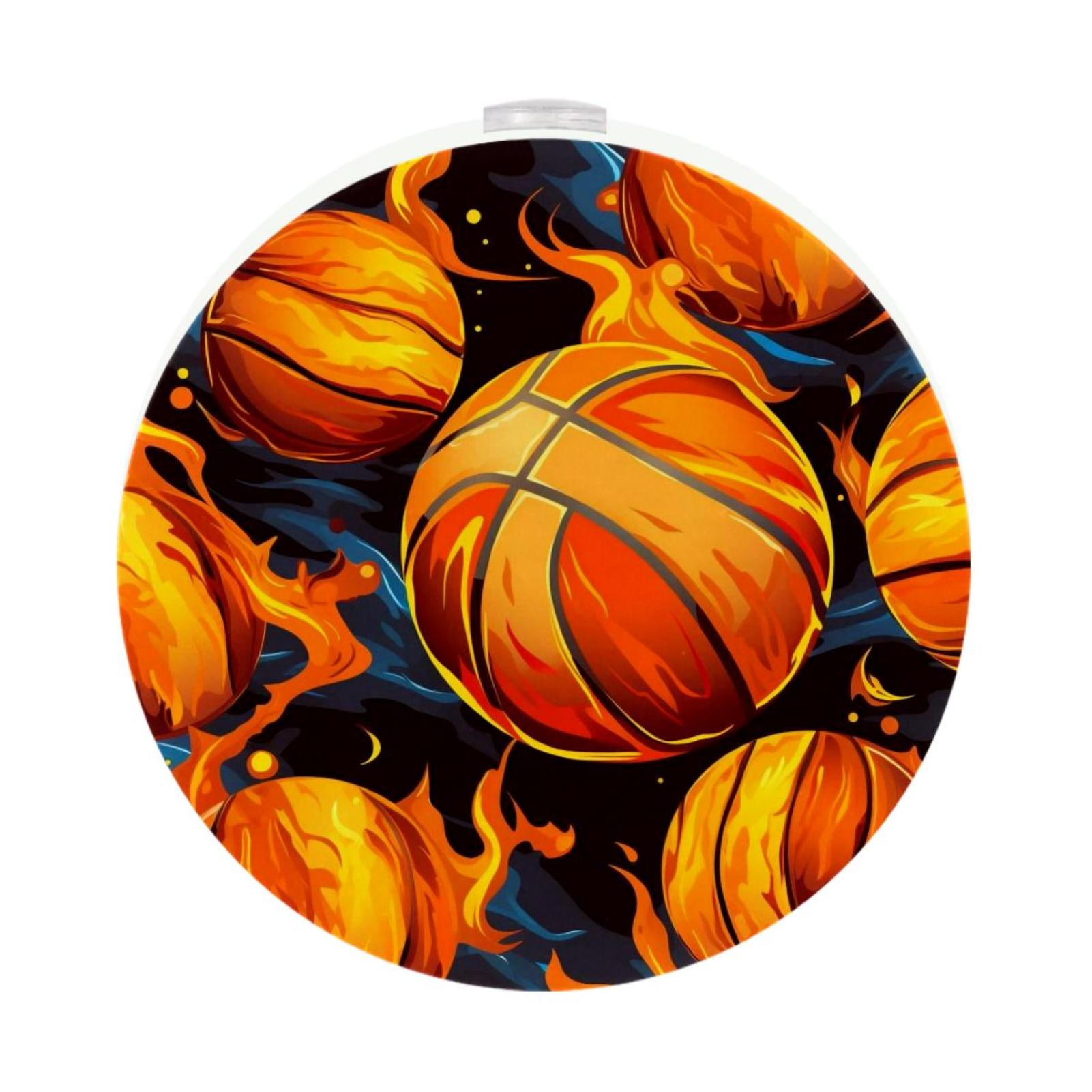 Basketball LED Round Night Light-2PCS, Motion Sensor Plug-in Nightlight ...