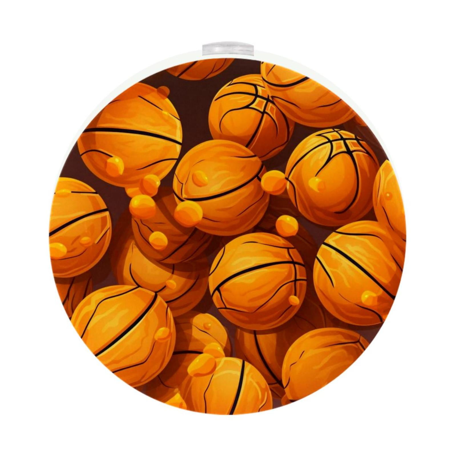 Basketball LED Round Night Light- Set of 2, Portable Rechargeable Mini ...