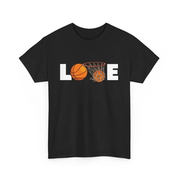 Basketball LOVE Design Basketball Hoop Ball Graphic Unisex T-Shirt ...