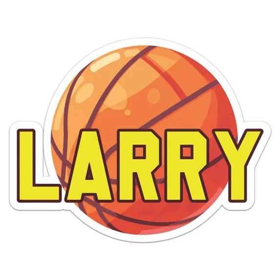 Basketball Larry Sticker Phone Decal Water Bottle Stickers Car Decals ...