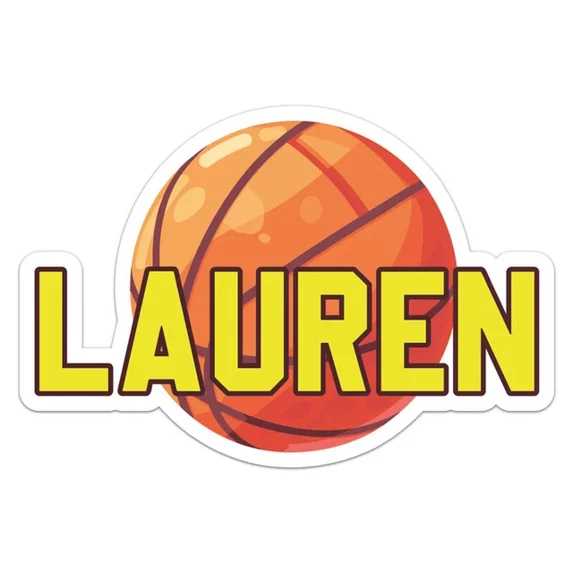 Basketball Lauren Sticker Phone Decal Water Bottle Stickers Car Decals ...