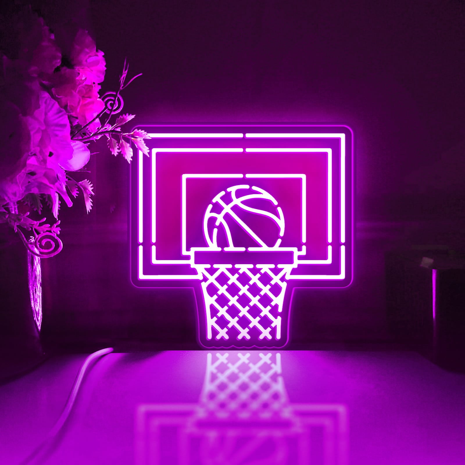 Basketball Led Light Box, Dimmable Neon-Like Light Signs USB Power for ...