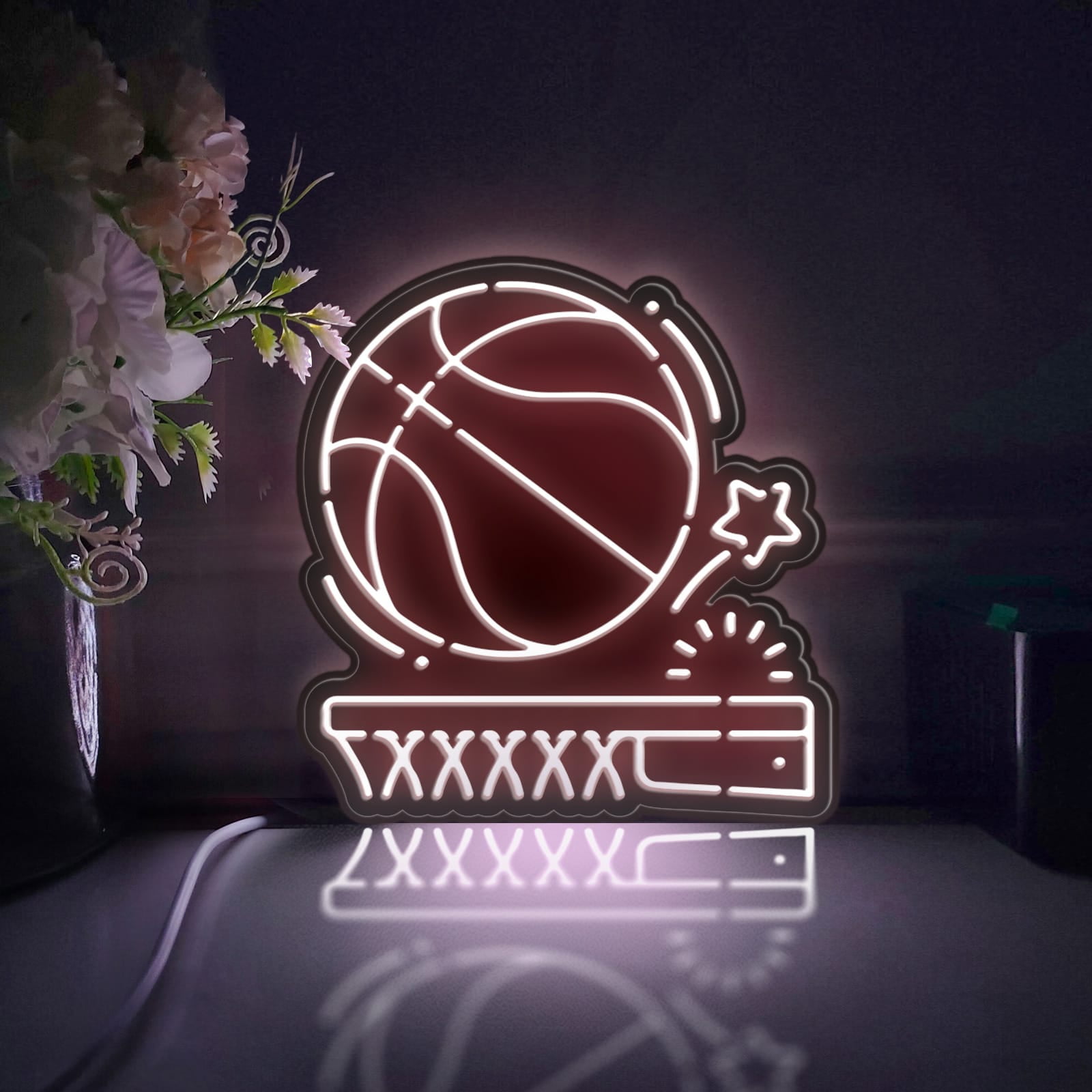 Basketball Led Light Box, Dimmable Neon-Like Light Signs USB Power for ...