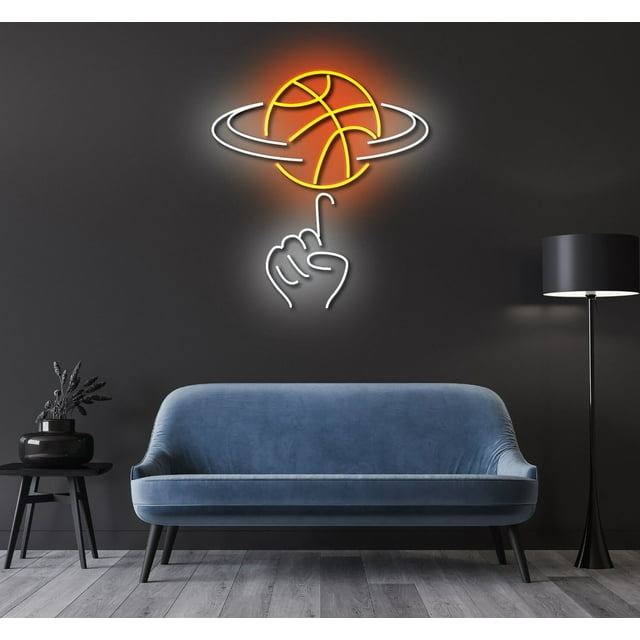 Basketball Led Sign, Basketball Neon Sign, Wall Decor, Neon Sign ...