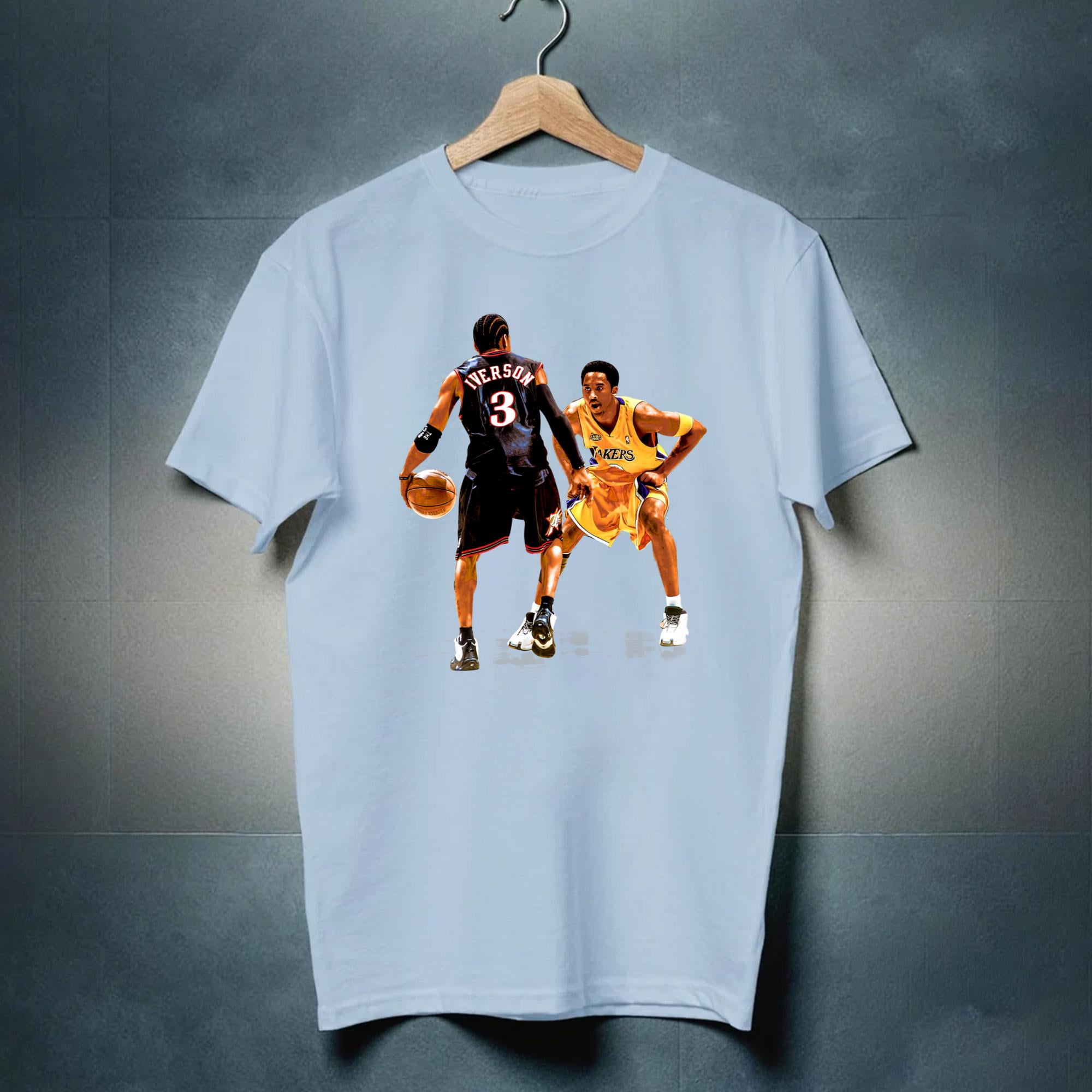 Basketball Legends Face-Off Graphic T-Shirt, Retro Hoops Star Tribute ...